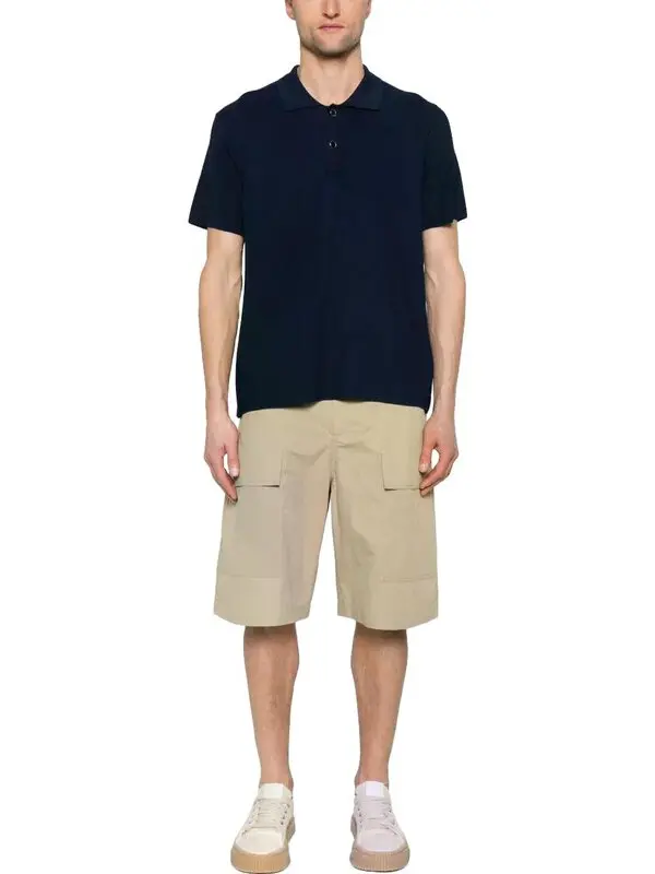 Jacquemus Maille Honeycomb-knit Polo Shirt - Blue