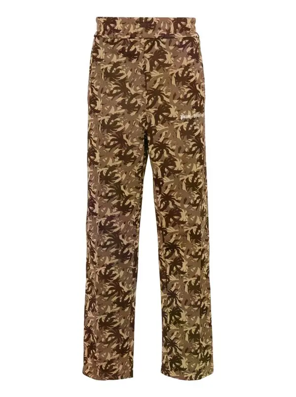 Palm Angels Camo Logo-embroidered Track Pants - Brown