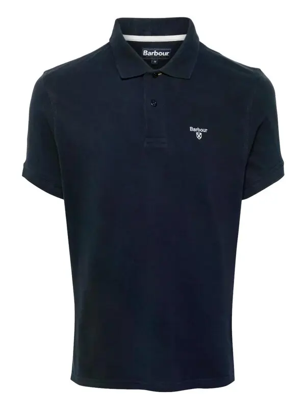 Barbour Logo-embroidered Cotton Polo Shirt - Blue