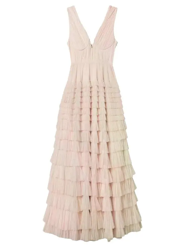 TWINSET Tiered Ruffled Gown - Pink