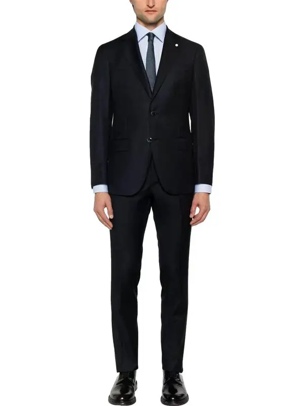 LUIGI BIANCHI MANTOVA Virgin Wool Suit - Blue