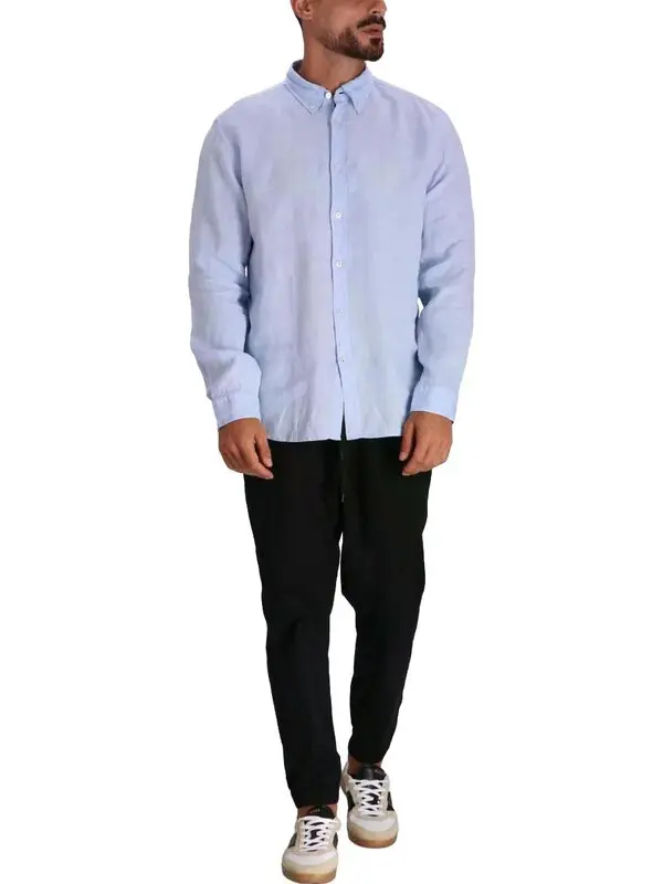 BOSS Logo-embroidered Shirt - Blue