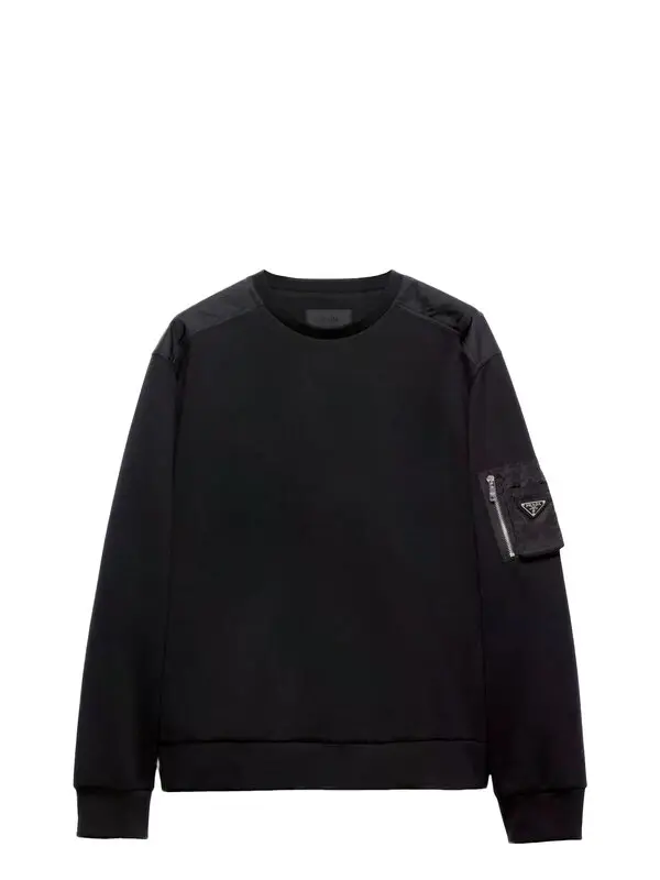 Prada Panelled Sweatshirt - Black