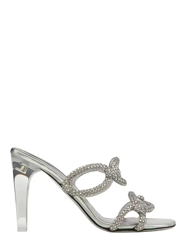 Valentino Garavani 100mm Chain 1967 Sandals - Silver