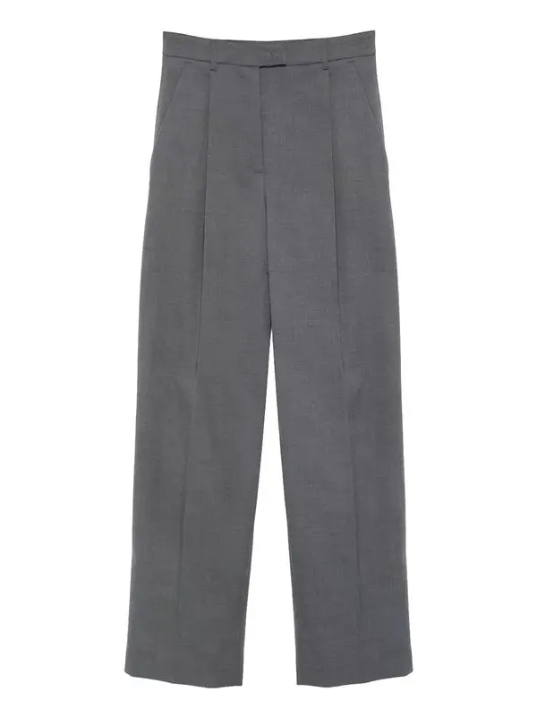 BLANCA VITA Pleated Trousers - Grey