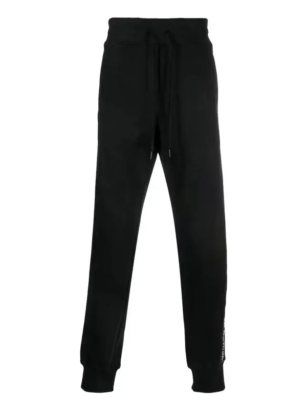 Versace Logo-tape Cotton Track-pants - Black