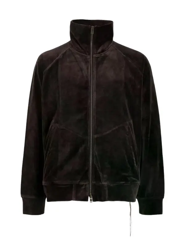 MASTERMIND WORLD Skull-embroidered Zip-up Jacket - Brown