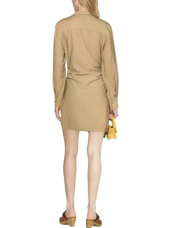 Jacquemus La Robe Bahia Draped Mini Dress - Neutrals