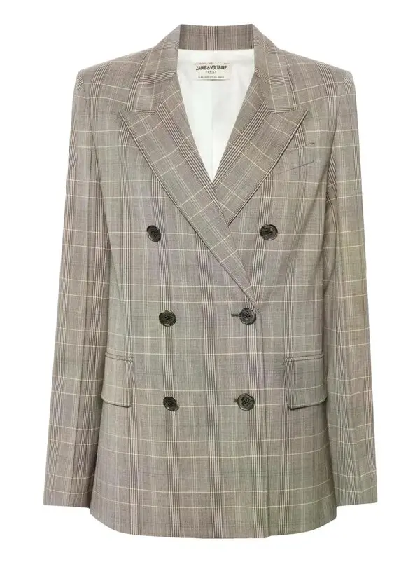 Zadig&Voltaire Vaena Double-breasted Blazer - Grey