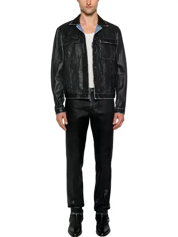 Dsquared2 Garment-dyed Straight Leg Jeans - Black