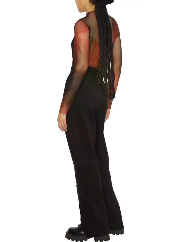 Gcds Cotton Appliqué Logo Track Pants - Black
