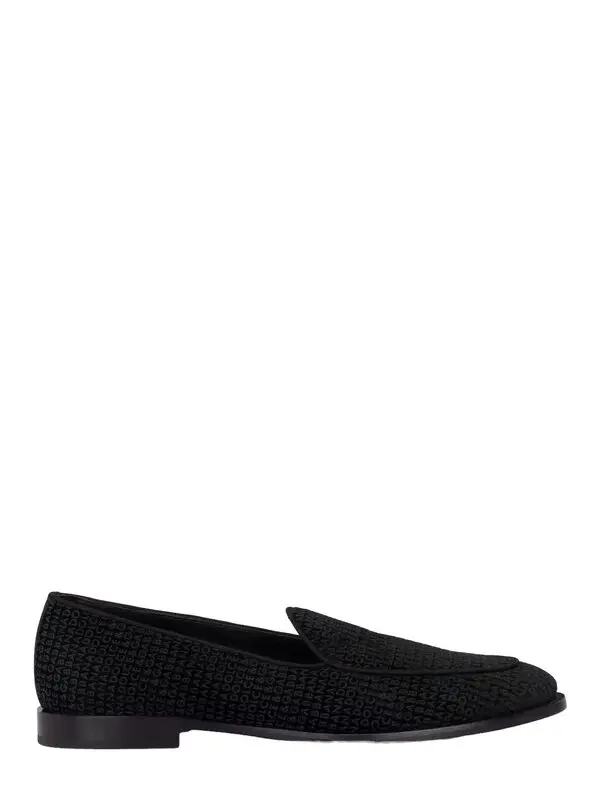 Dolce & Gabbana Classic Velvet Slippers - Black