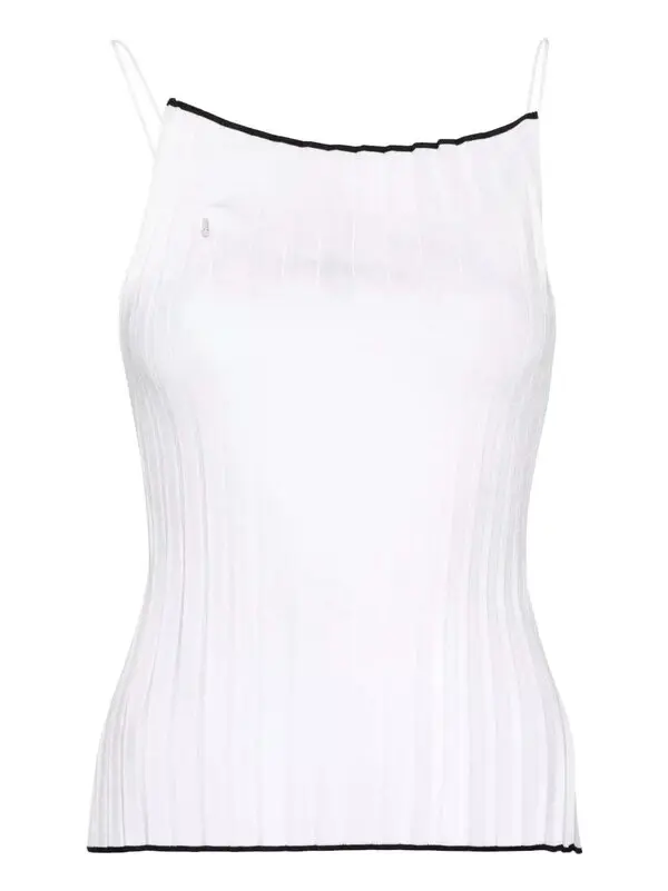 Jacquemus Pleated Tank Top - White