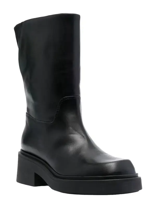 Furla Attitude Leather Mid-calf Boots - Black