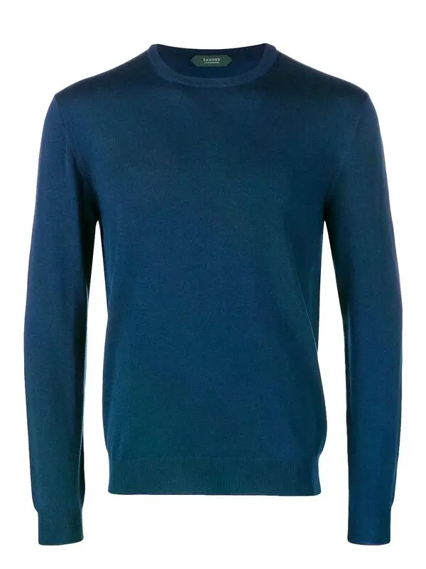 ZANONE Round Neck Sweater - Blue