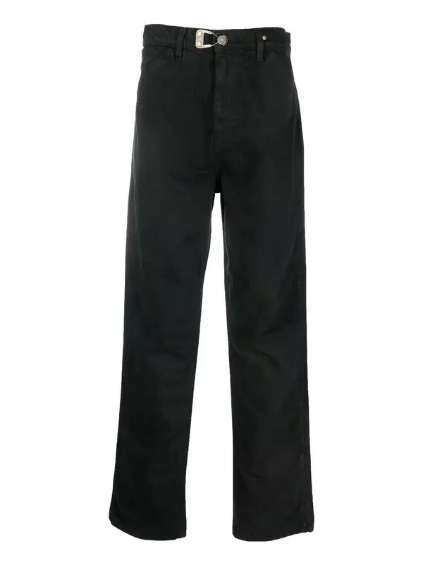 OBJECTS IV LIFE Buckle-detail Straight-leg Jeans - Grey