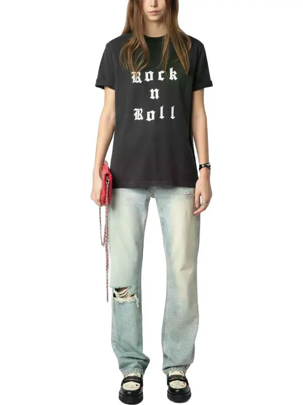 Zadig&Voltaire Edwin Printed Crewneck T-shirt - Grey