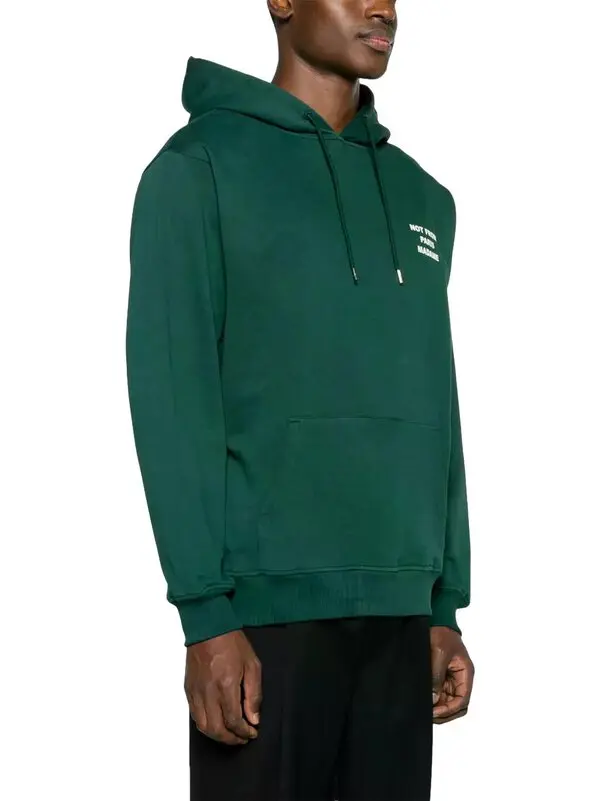 Drole De Monsieur Logo-print Cotton Hoodie - Green
