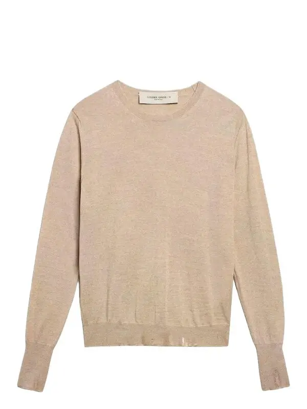 GOLDEN GOOSE Distressed Fine-knit Jumper - Neutrals