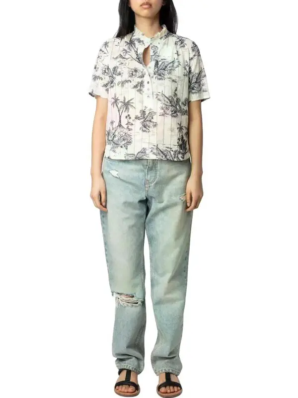 Zadig&Voltaire Topher Graphic Print Shirt - White