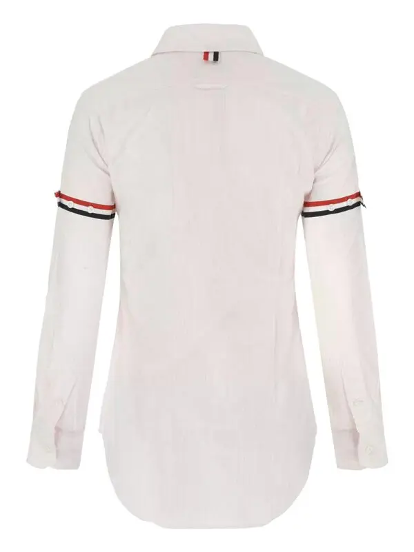 Thom Browne Striped Cotton Shirt - Pink