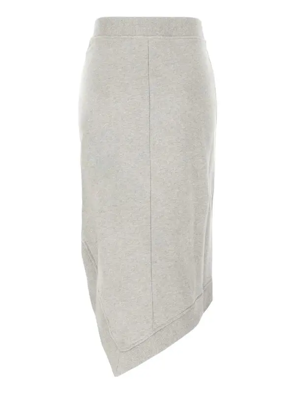 Attico Mélange Effect Midi Skirt - Grey
