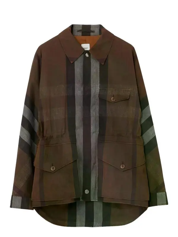 Burberry Check Field Jacket - Brown