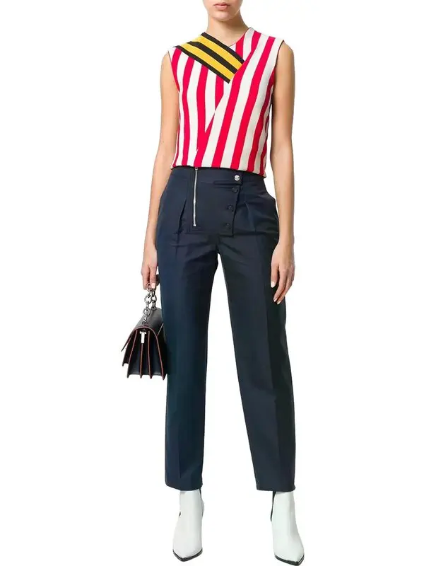 Calvin Klein High Waisted Trousers - Blue