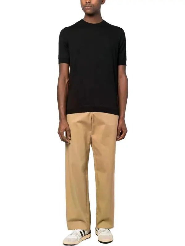 GOES BOTANICAL Merino Wool Crew-neck T-shirt - Black