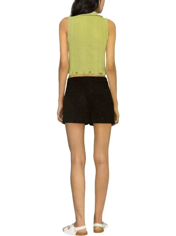 ALESSANDRO ENRIQUEZ Lurex Embellished Short Shorts - Black