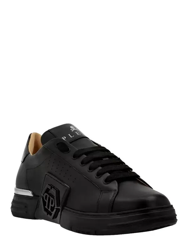 Philipp Plein Lo-top Leather Sneakers Phantom Kick - Black