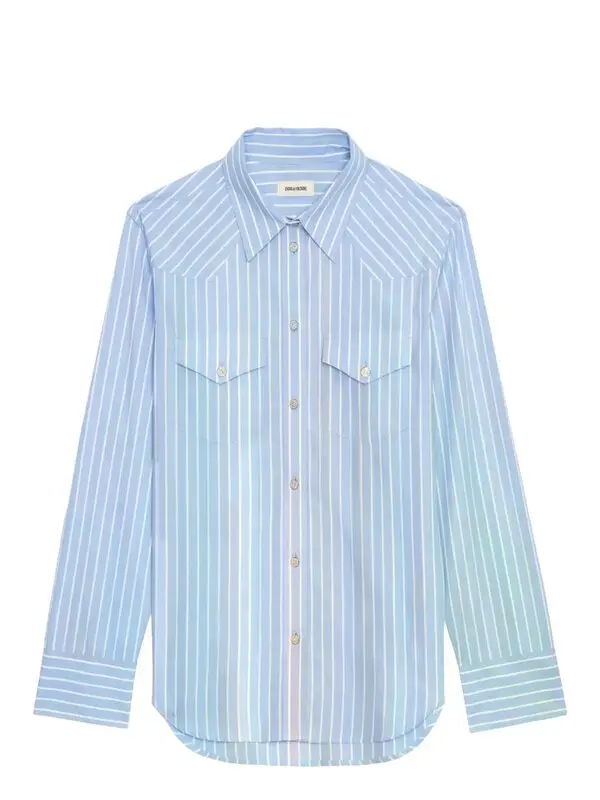 Zadig&Voltaire Thelma Pinstripe Shirt - Blue