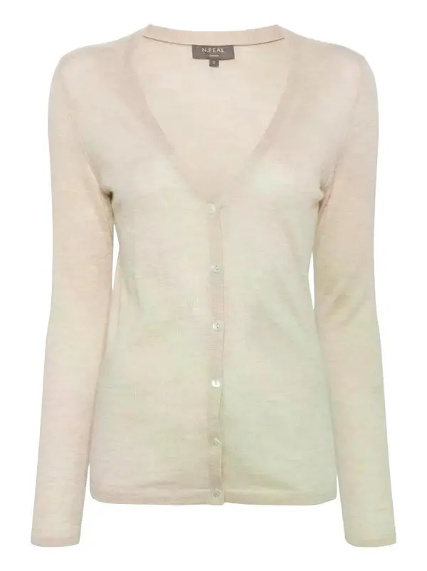 N.peal Cashmere V-neck Cardigan - Neutrals