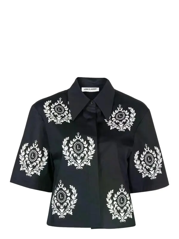 LOW CLASSIC Graphic Print Short-sleeve Shirt - Blue