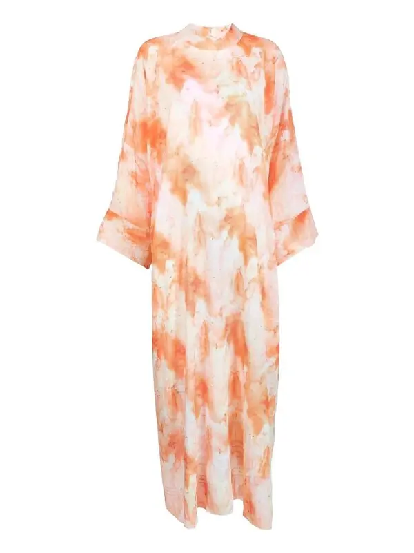 BAMBAH Gardenia Kaftan Dress - Orange