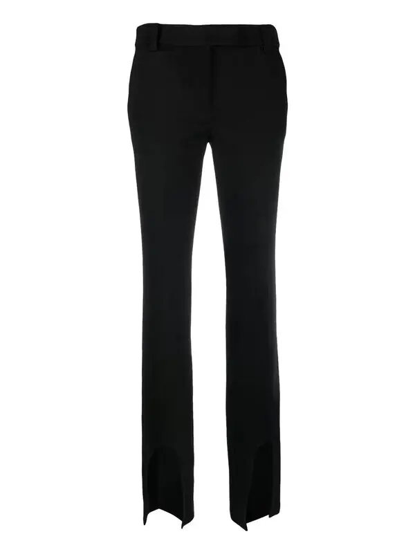 ALESSANDRO VIGILANTE Front-slits Flared Trousers - Black