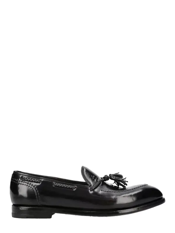 Premiata Leather Loafers With Tassel Detail - Black
