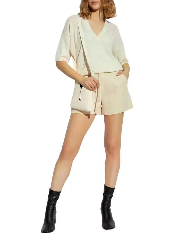 Zadig&Voltaire Tailored Shorts With High-shine Finish - Neutrals
