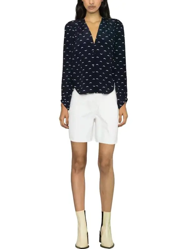 Zadig&Voltaire Silk Graphic Print Blouse - Blue