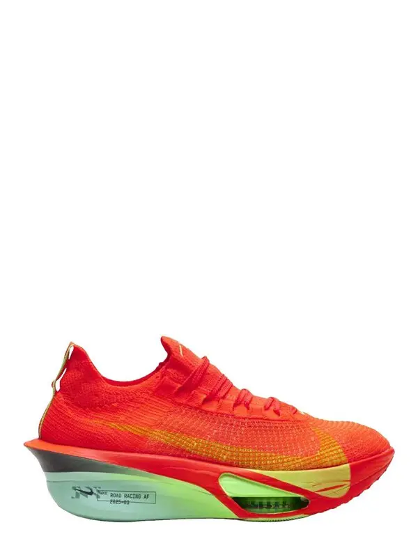 Nike Zoomx Alphafly 3 Bright Crimson/lime Blast Sneakers - Orange