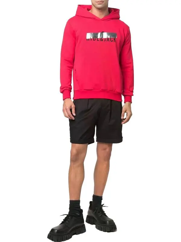 HIDE&JACK Cotton Hoodie With Logo Detail - Red