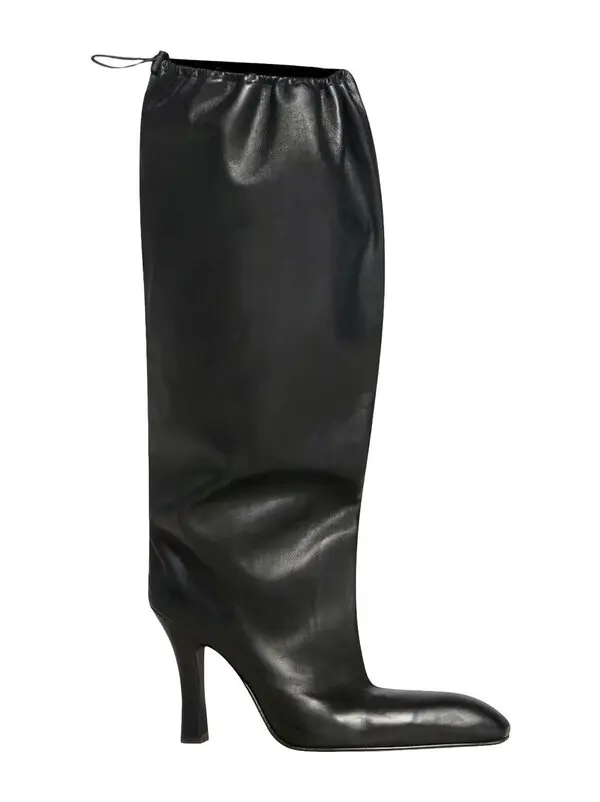 Balenciaga Falcon 105mm Leather Knee-high Boots - Black