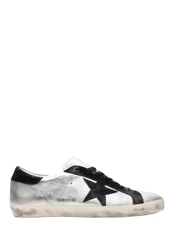 GOLDEN GOOSE Super-star Trainers In Leather - Silver