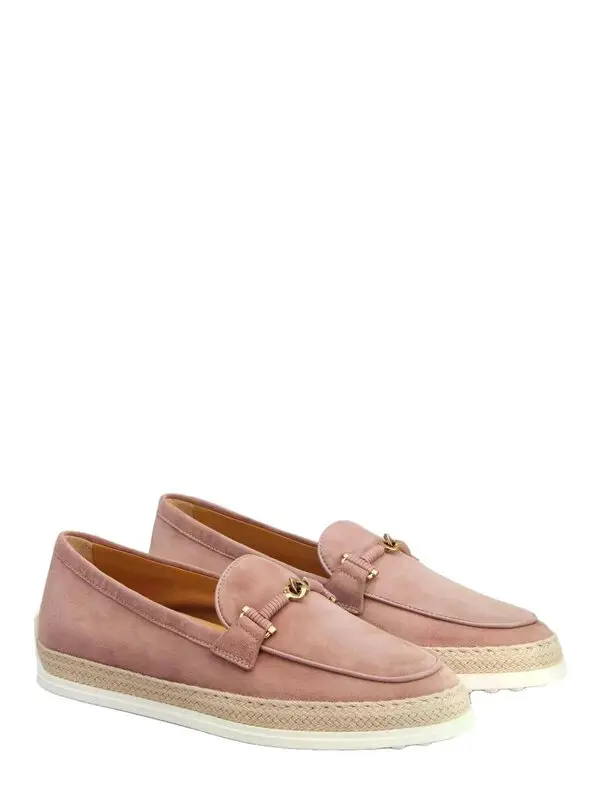 TOD'S Gomma Leather Loafers - Pink