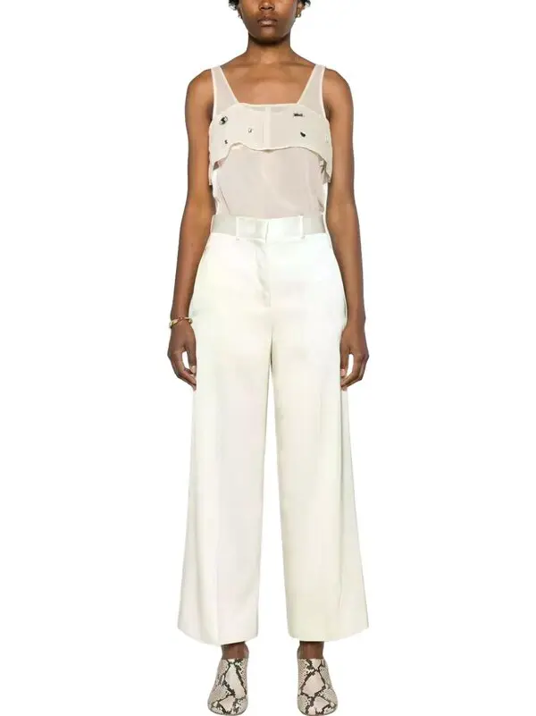 3.1 Phillip Lim Sheer Embellished Tank Top - Neutrals