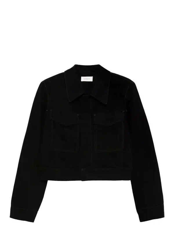 LEMAIRE Cropped Jacket With Flap Pockets - Black