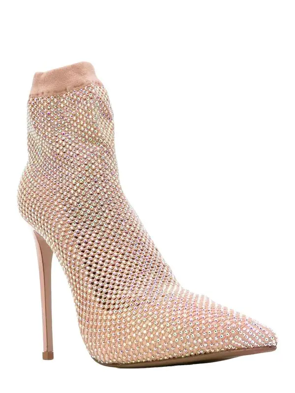 LE SILLA Crystal-embellished Boots - Neutrals