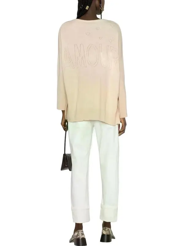 Max & Moi Cashmere Crew Neck Jumper - Neutrals