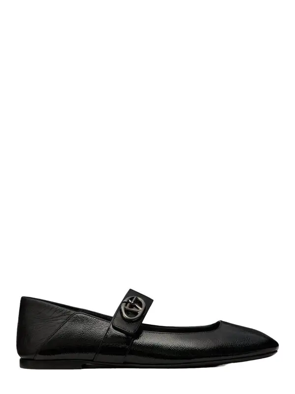 Valentino Garavani Vlogo Locker Ballet Flats - Black