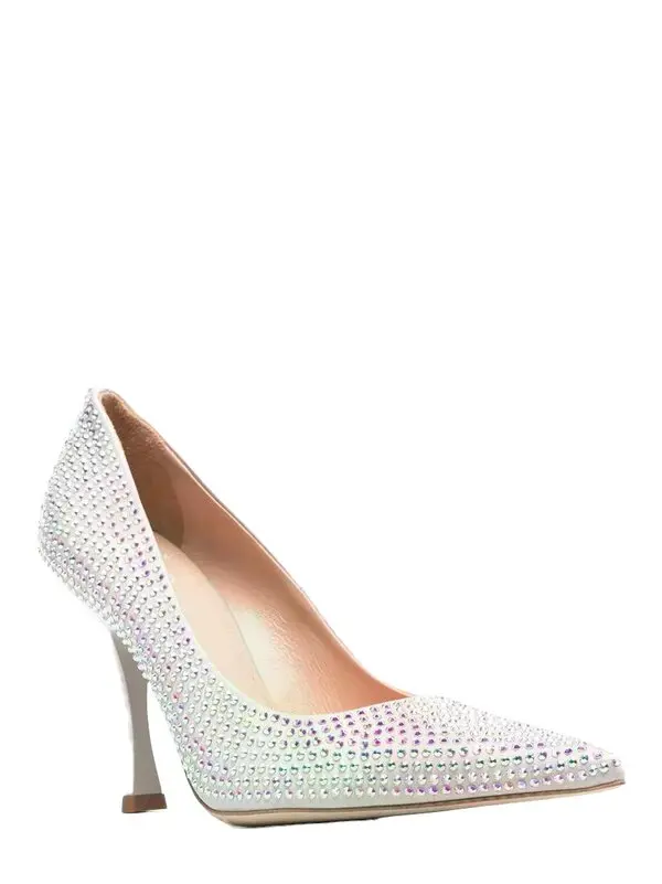 Liu Jo Embellished Pointed Toe High Heel Pumps - Grey